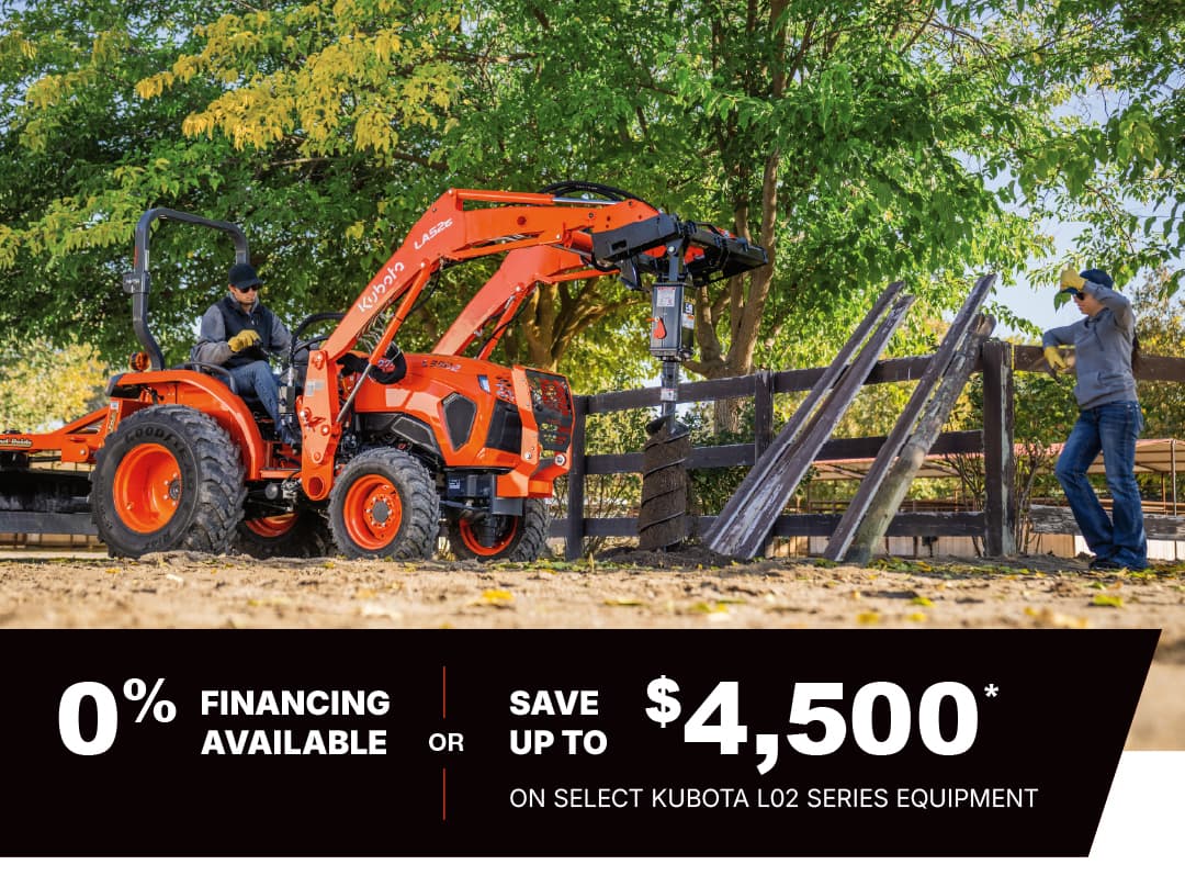 Save on Select L02 Series Tractors - Ewald Kubota